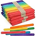 Amazon.com: 200 Sticks, Multi Color Popsicle Sticks 4.5 Inch Wood Craft ...