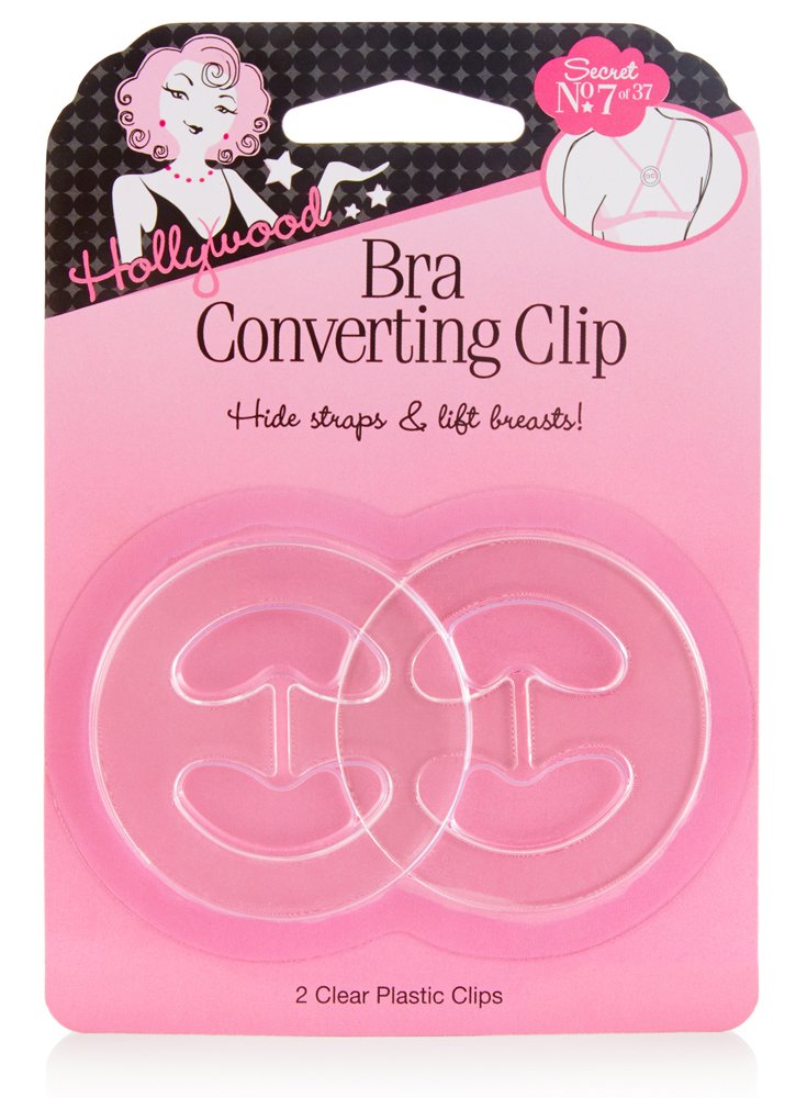 Amazon.com : Hollywood Fashion Secrets Bra Converting Clips, clear, 2 ...