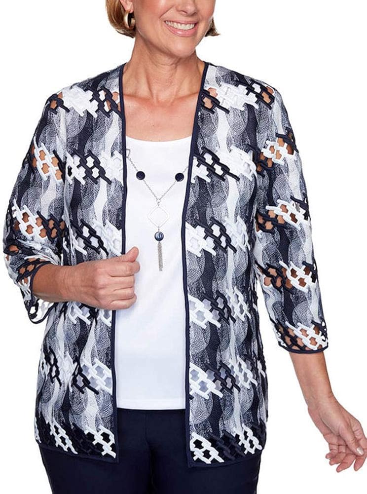 Alfred Dunner Womens Lattice Two-for-one Top: Amazon.ca: Clothing ...