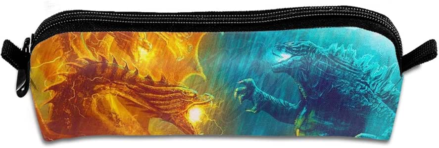 Amazon.com: kaijiu Godzilla School Pencil Holder Multi-Functional Pouch ...
