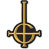 Amazon.com: Ghost Band Grucifix Cross Patch with Golden Pattern - Papa ...
