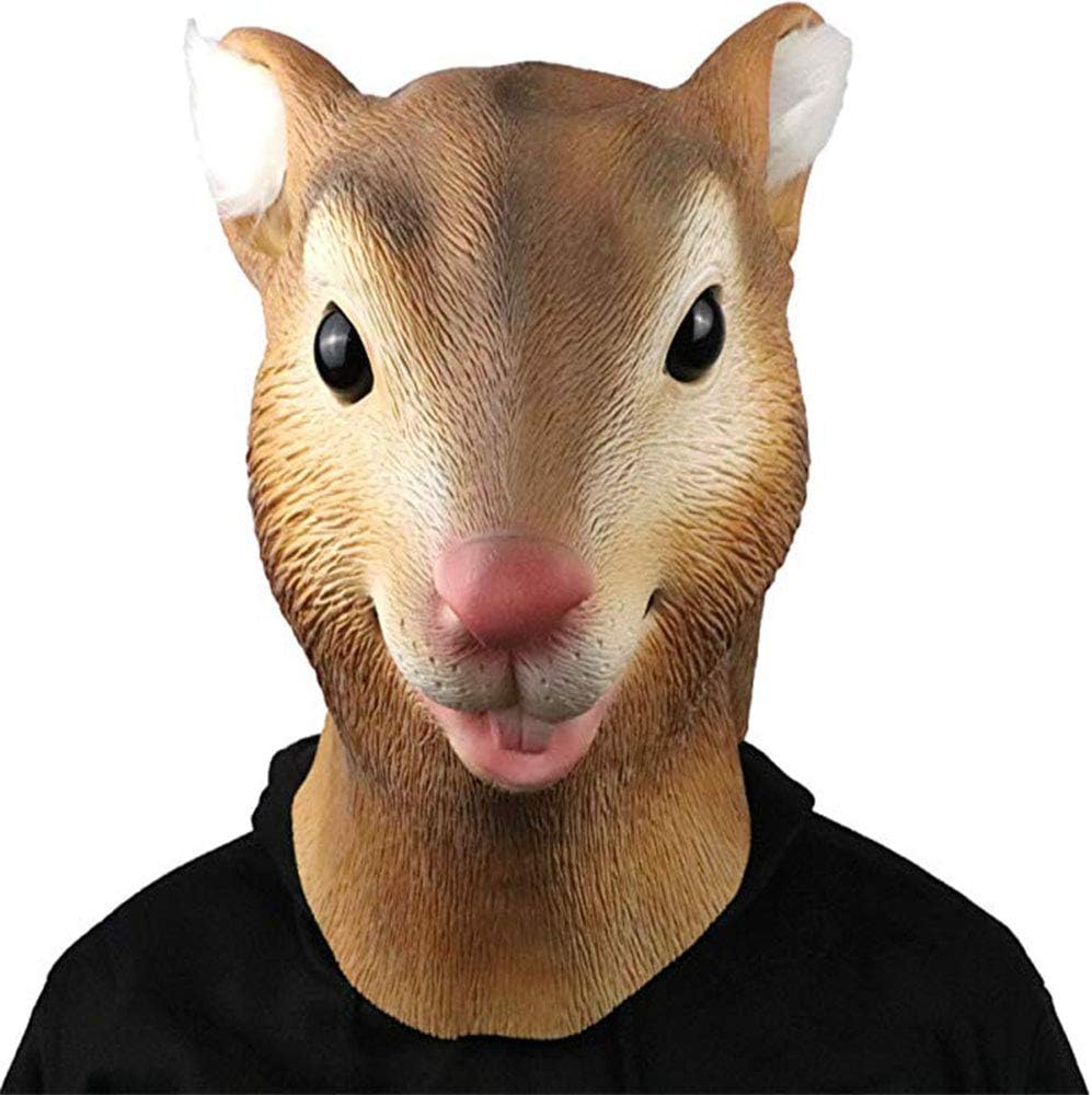 ifkoo Squirrel Mask Full Head Animal Mask Halloween Latex Head Mask ...