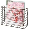 mDesign Metal Wire Farmhouse Wall Mount Magazine Holder, Storage ...