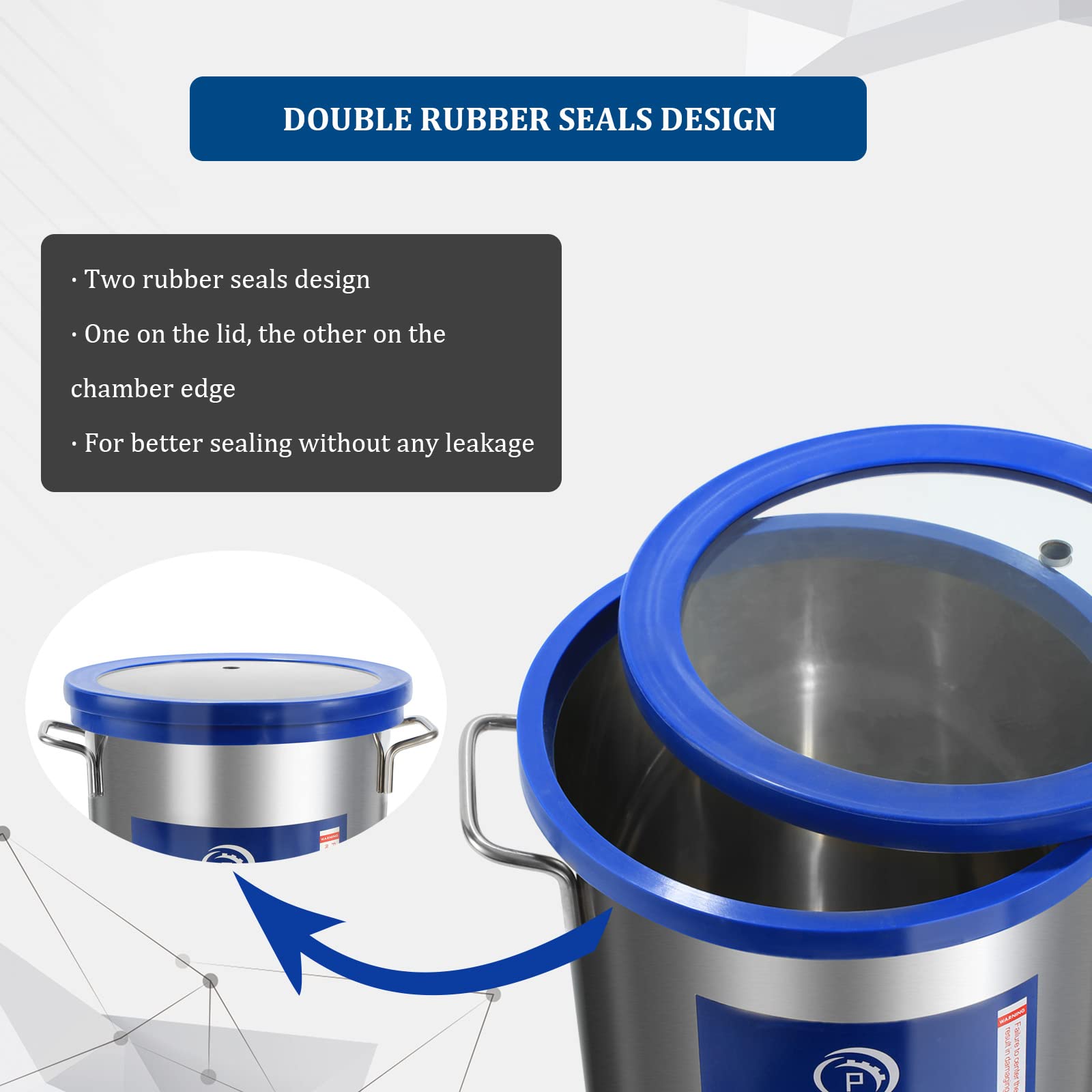 Mua 9 Gallon Tempered Glass Vacuum Chamber with Two Rubber Seals, 33L ...