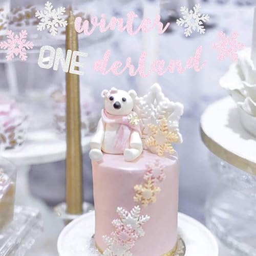 Snowflake 1st Birthday Cake