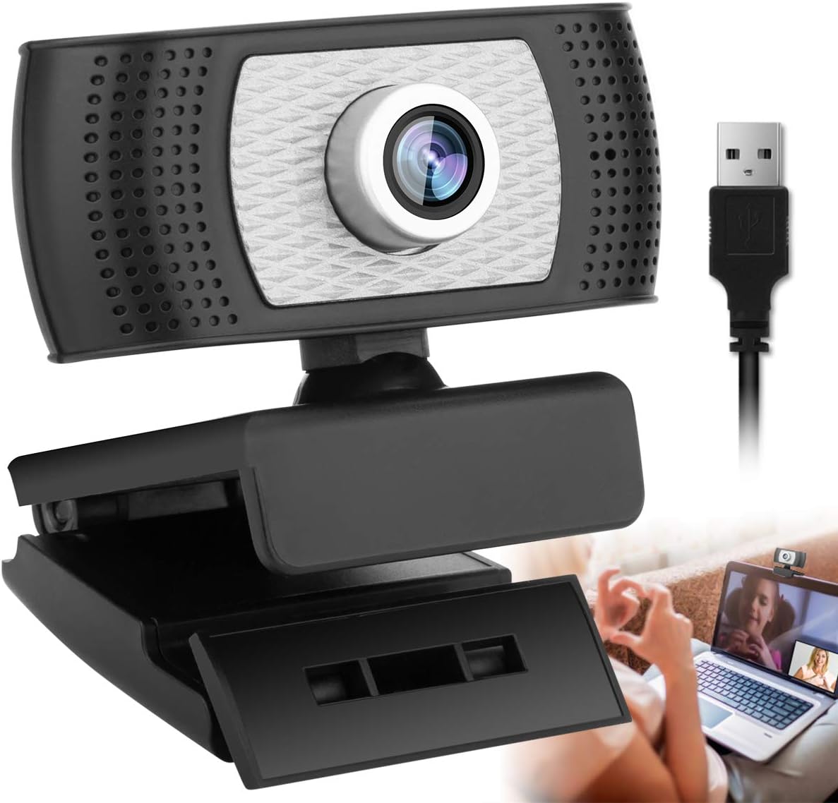 Amazon.com: Webcam with Microphone,1080P HD Webcam USB Web Camera for ...