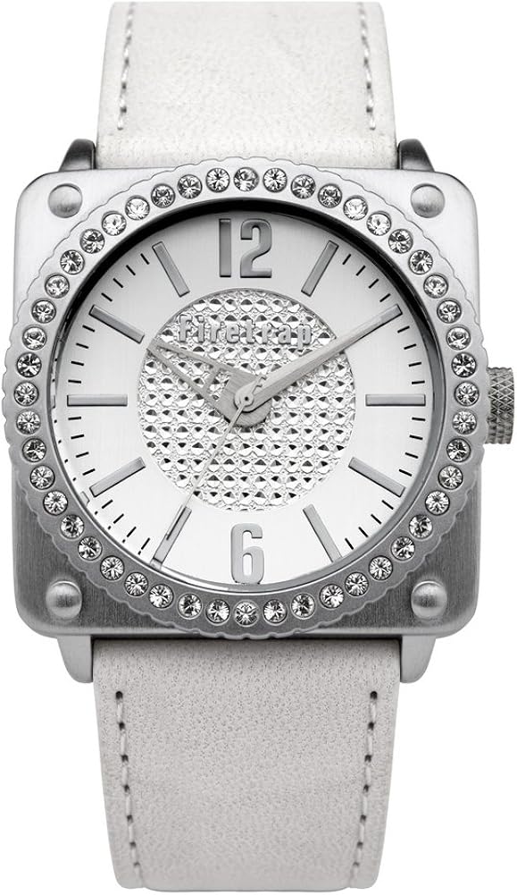 Firetrap Ladies Quartz Watch with White Dial Analogue Display and White ...