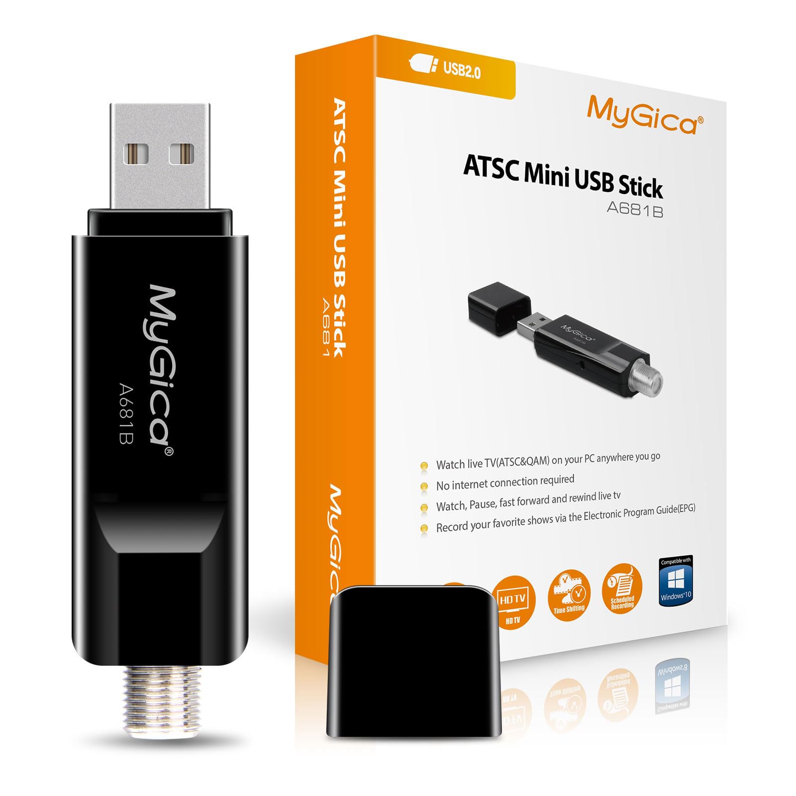 A681B Analog USB TV Tuner Card, Watching Record Digital Live TV ...