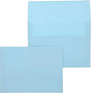 Amazon.com : 100 Pack Sky Blue Color A7 Envelopes for 5 x 7 Greeting ...