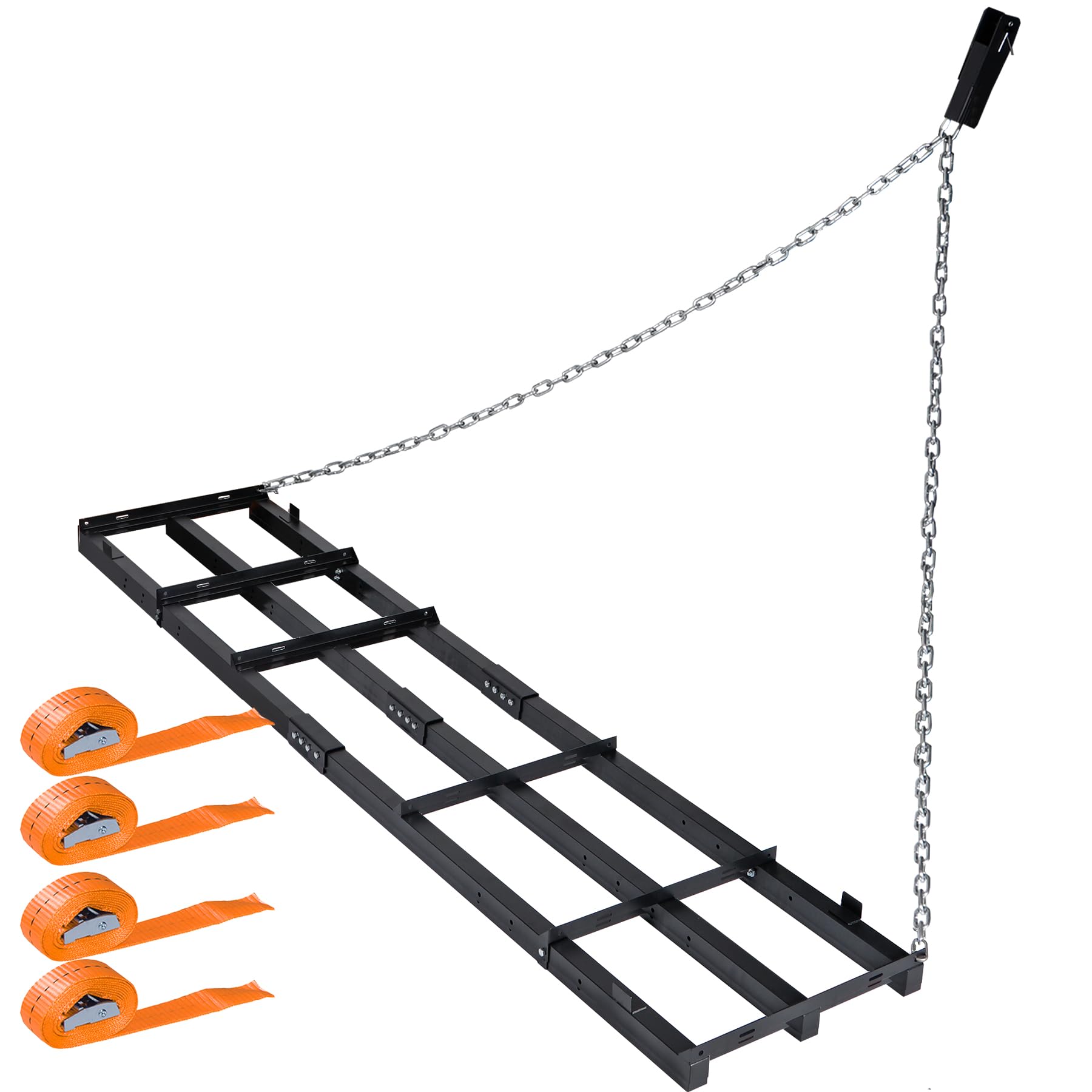 Toriexon 8 FT Drag Harrow Driveway Grader, Heavy Duty Power Rake w/ 6 ...