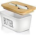 Amazon.com | Hasense Butter Dish with Lid , Large Butter Dish with Lid for Countertop, Ceramic ...