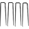 Amazon.com : Garden Stakes Pins,100PCS 6 Inch Galvanized Garden ...