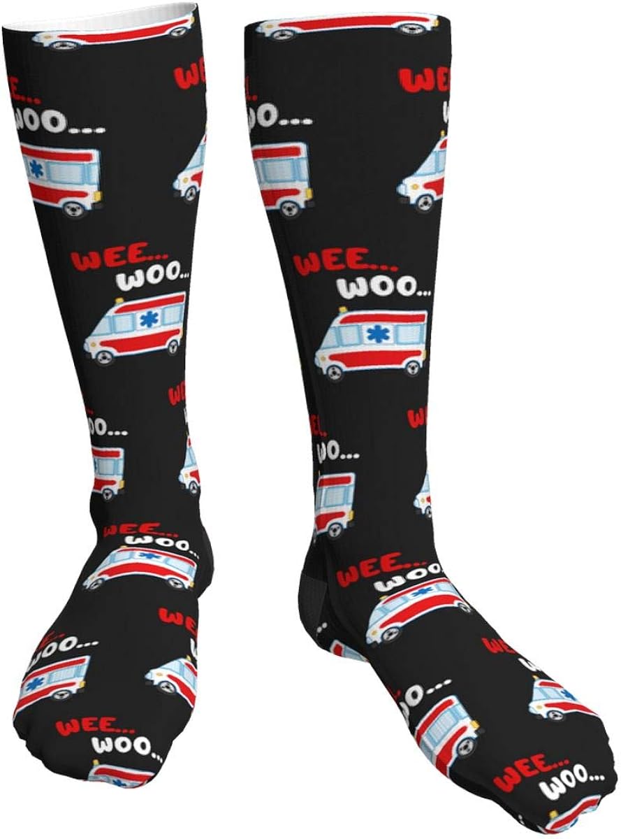 Wee Woo Ambulance AMR Funny EMS EMT Paramedic Compression Socks for Men ...