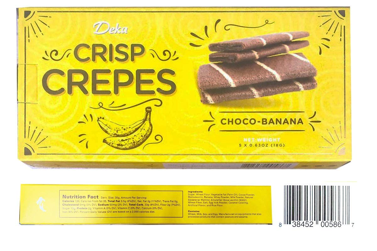 Amazon.com : Deka Crisp Crepes (Choco Banana) - 5.3oz (Pack of 12 ...