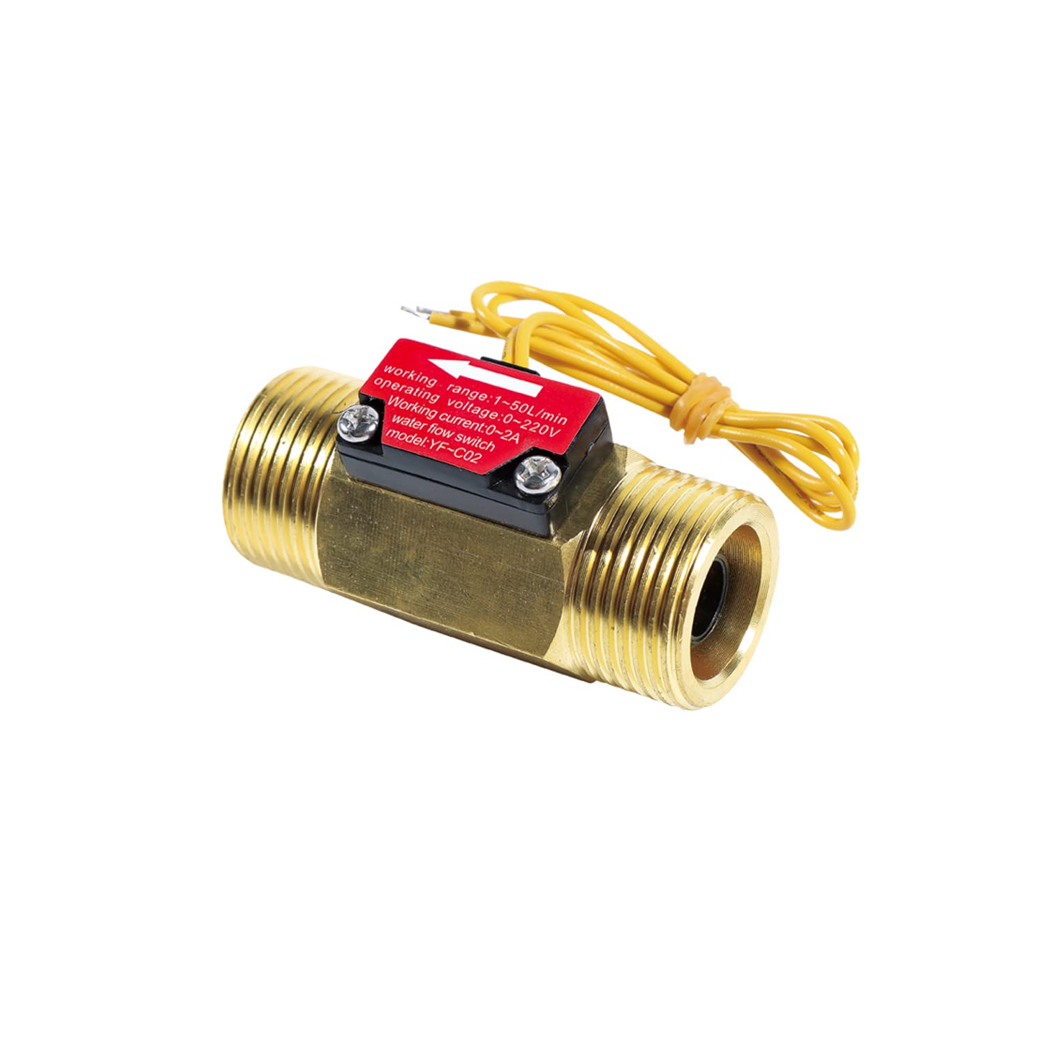 GREDIA G3/4" Hall Effect Liquid Water Flow Switch Control Flowmeter ...