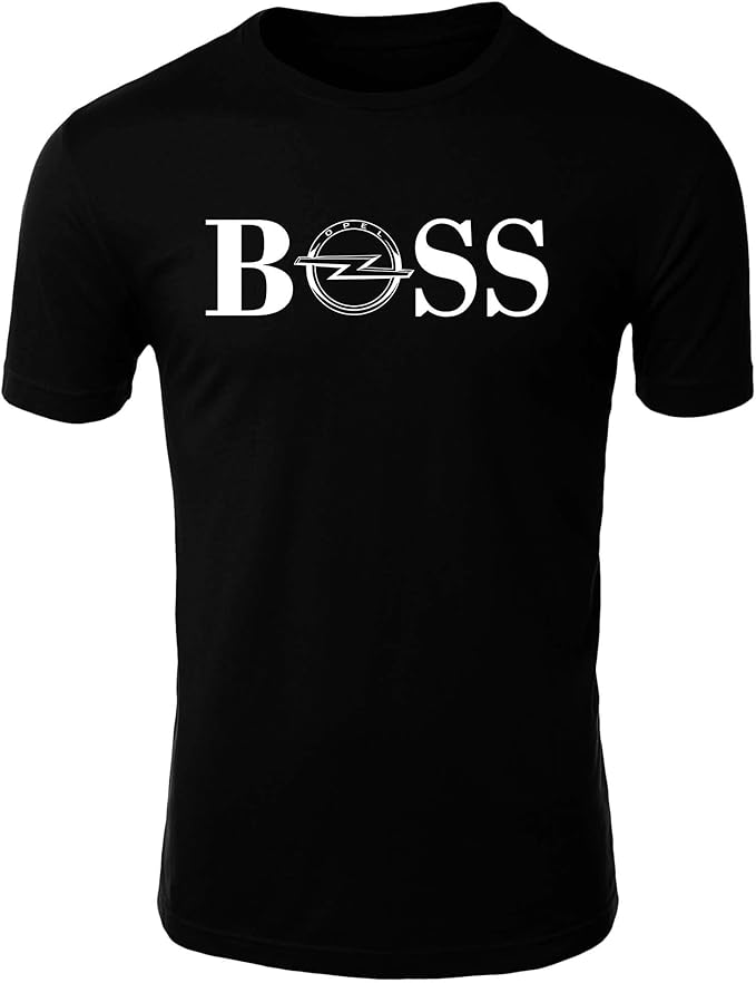 OPEL BOSS T-Shirt Logo Clipart Herren CAR Auto Tee TOP Black White ...