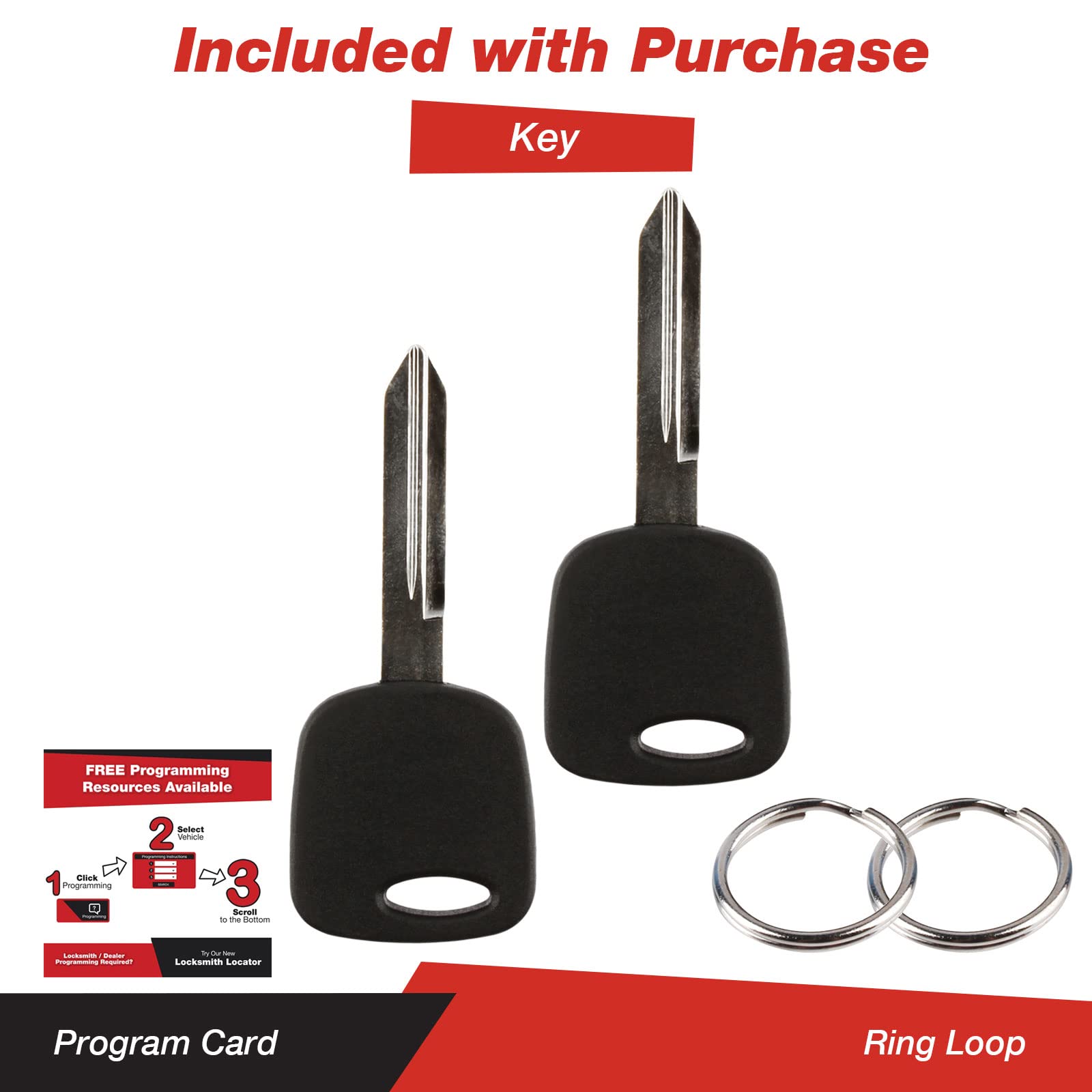 KeylessOption Keyless Entry Remote Control Fob Uncut Blank Car Ignition ...