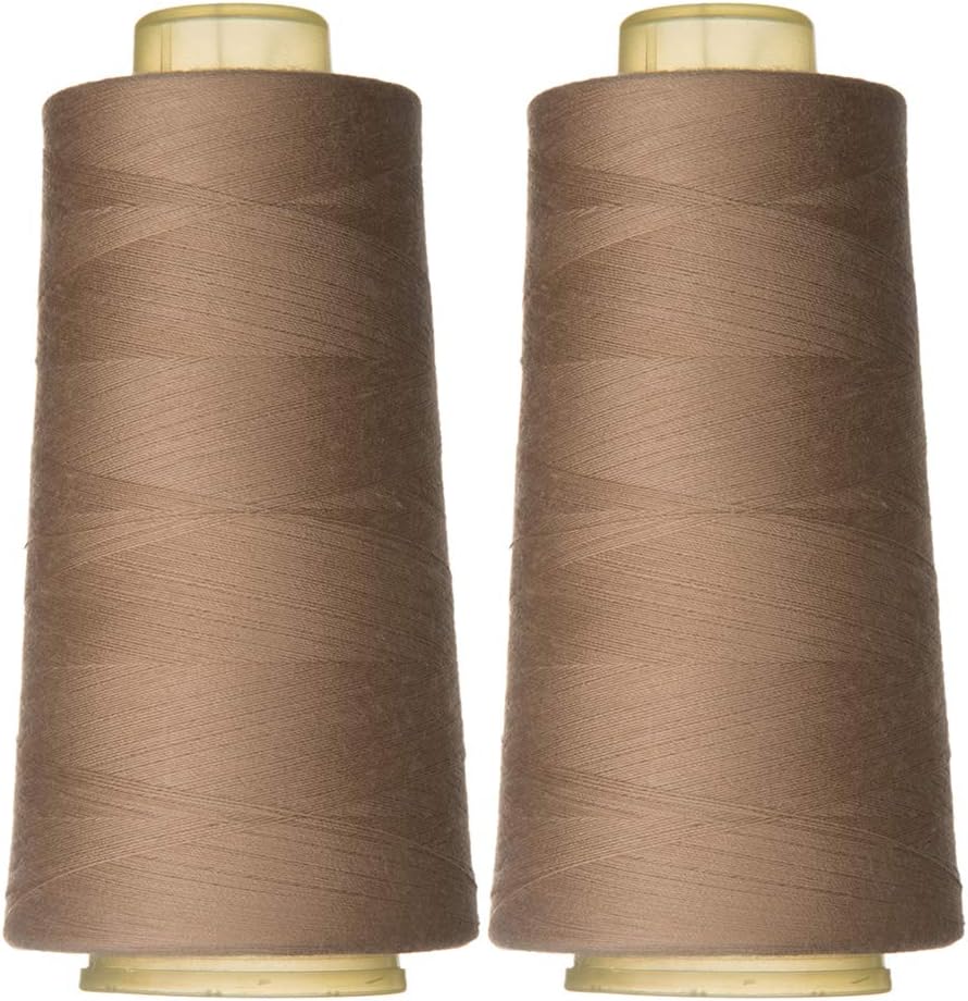 Amazon.com: RCL 100% Polyester Sewing Thread Cone 2-Pack of 3000 Yards ...