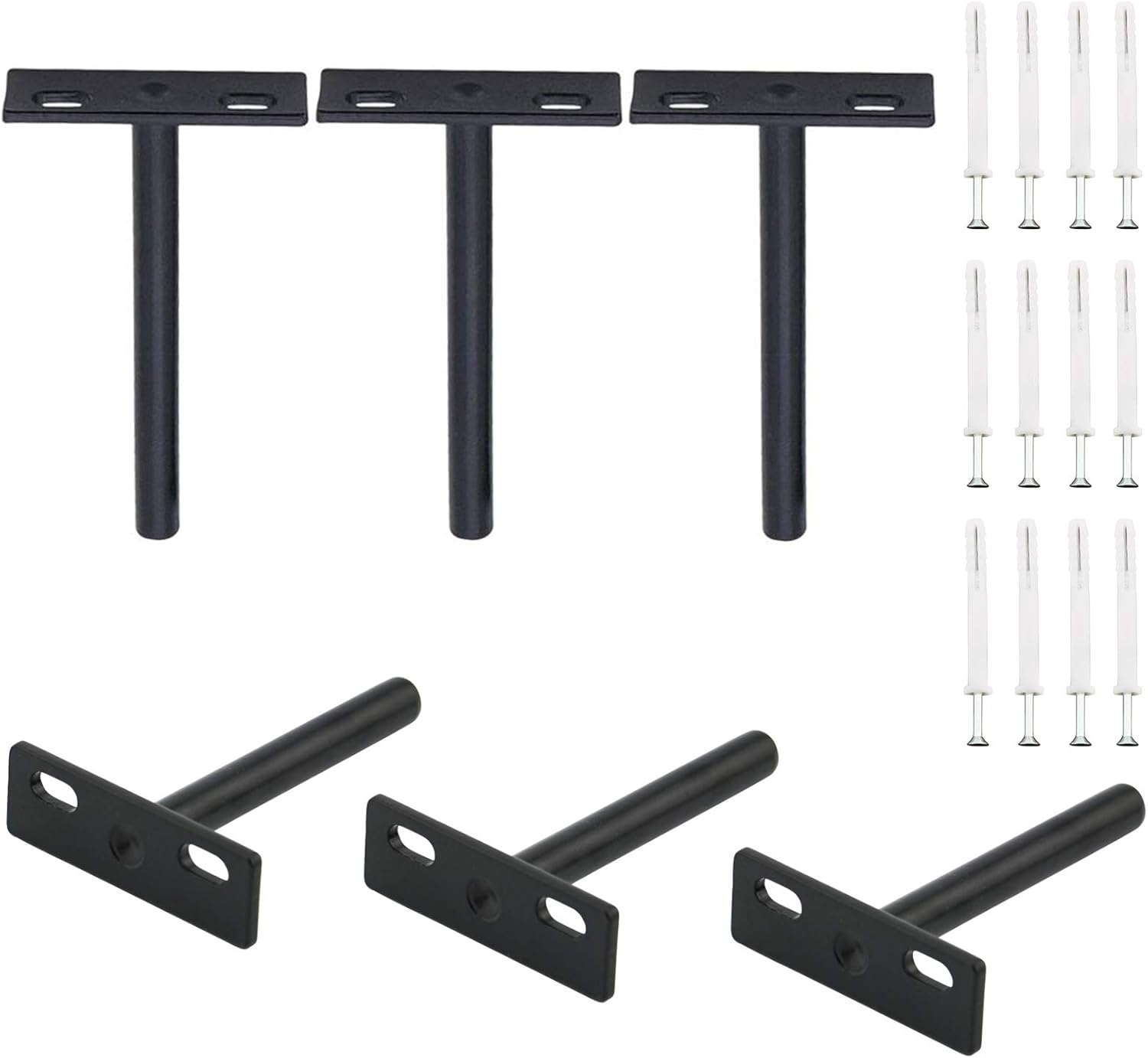 MUTUBEN 6Pcs Floating Shelf Brackets Heavy Duty Hidden Shelf Brackets ...