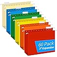 Amazon.com : Extra Capacity Hanging File Folders, RAZCC 60 Pack Letter ...