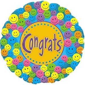 Amazon.com: 18" Congrats Smiley Faces (1 per package): Everything Else
