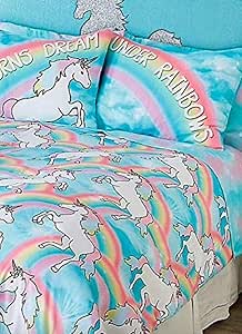 Amazon.com: SOLD OUT JUSTICE TWIN BED IN A BAG COMFORTER SET PINK TEAL ...
