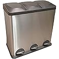 Amazon.com: Triple Compartment Trash Can, Modern Design Home Office ...