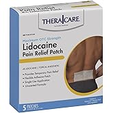 Amazon.com: Thera|Care Maximum Strength OTC Pain Relief Patch | 4% Lidocaine Patch | 3.9” x 5.5 ...