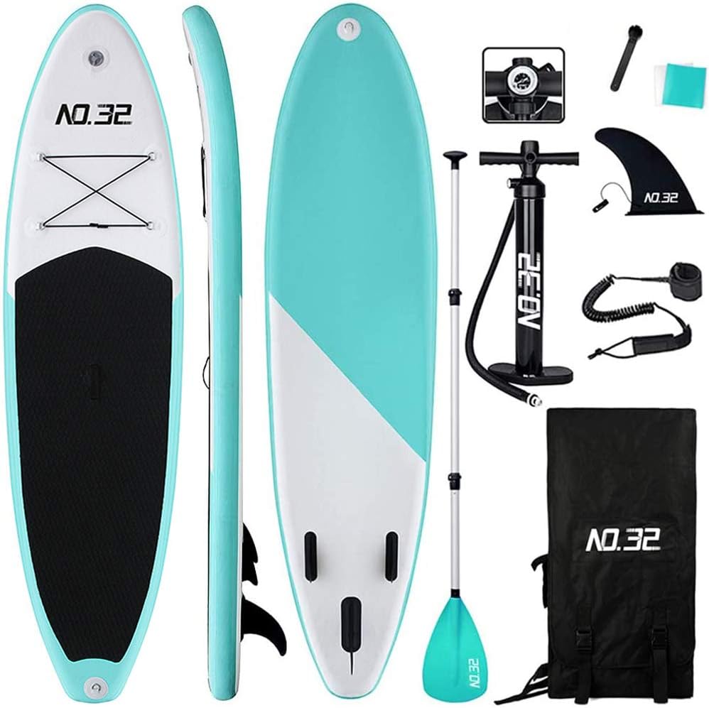 10ft / 3m Inflatable Stand Up Paddle Board | Inflatable SUP Board Beginner’s Surfboard Kit w ...