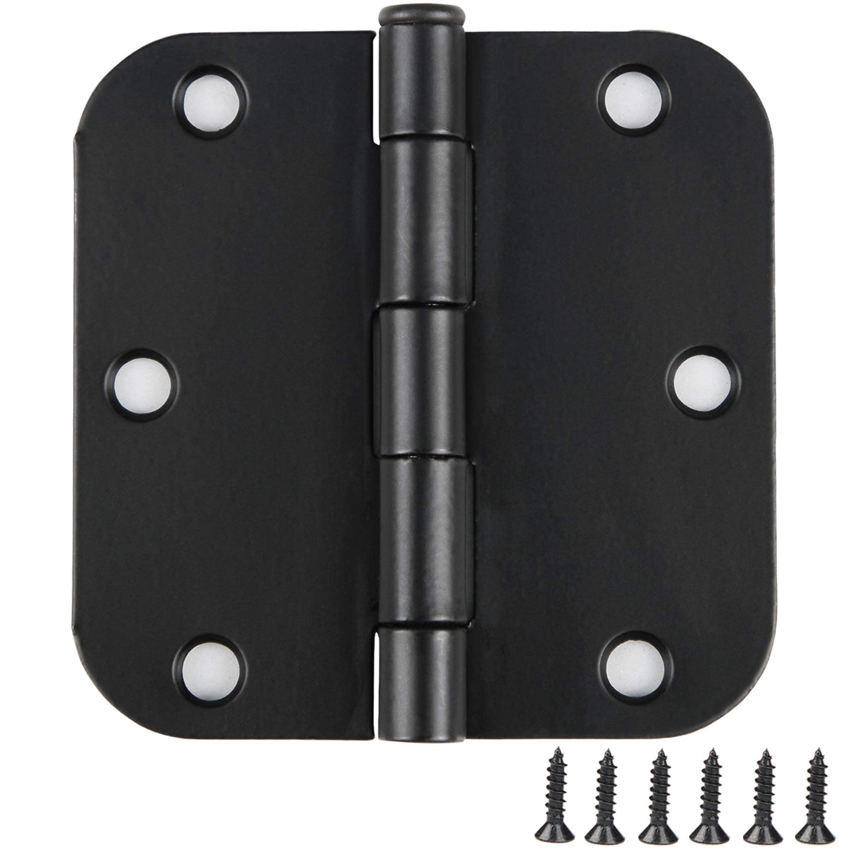 100 Pack Door Hinges Satin Chrome 3.5 Inch 5/8" Radius 3 1/2 Interior ...