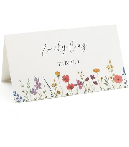 Tarjetas Con Nombres Para Mesas Campestres