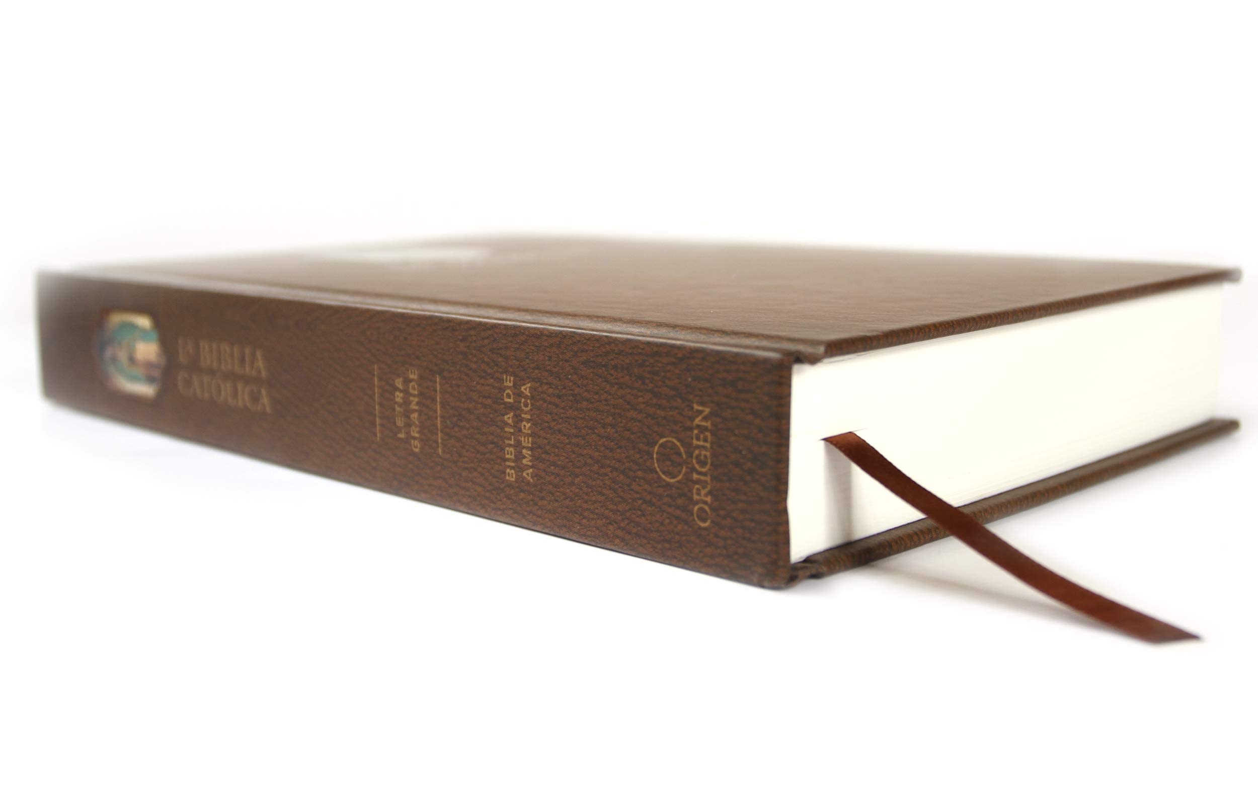 Mua La Biblia Católica: Edición letra grande. Tapa dura, marrón, con ...