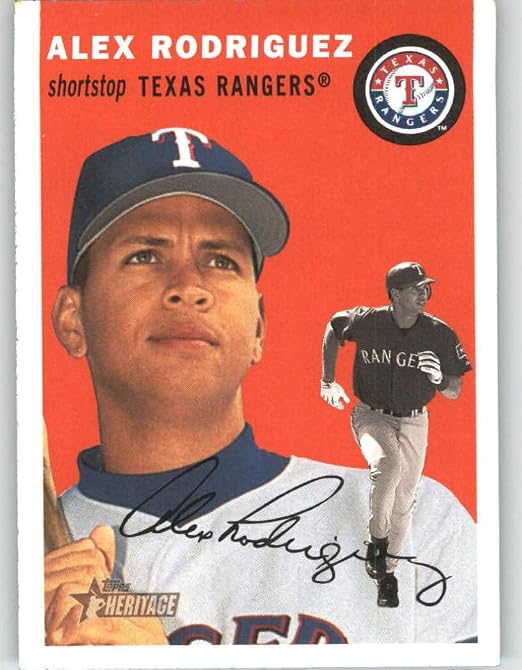 Amazon.com: 2003 Topps Heritage #1 Alex Rodriguez Red - Texas Rangers ...