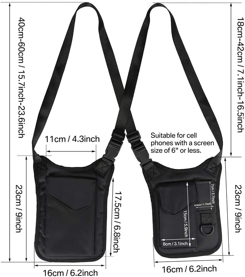 wiipara Anti-Theft Hidden Underarm Shoulder Bag for Men, Concealed Pack ...