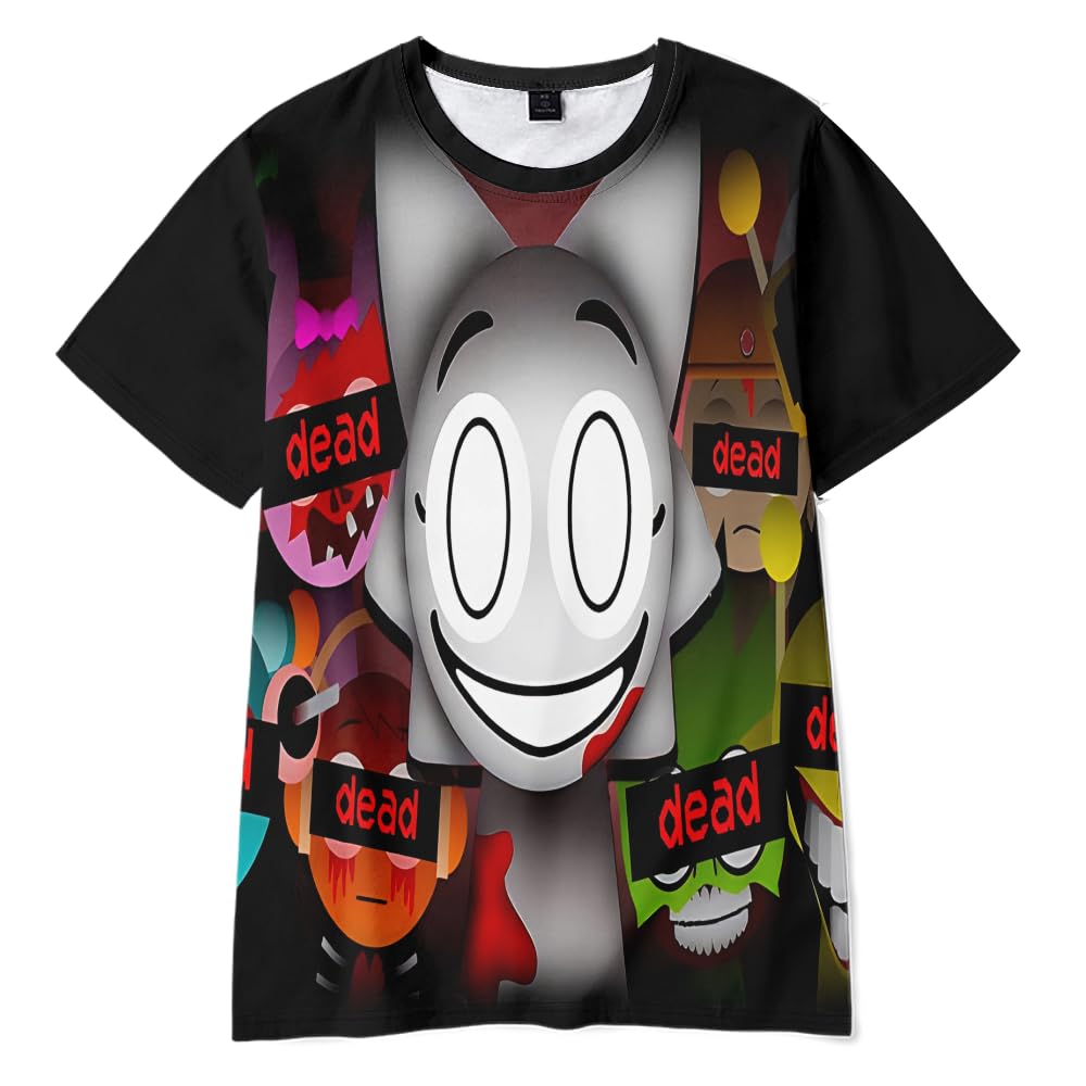 Sprunki Figure Shirt For Fans Gift Boys Sprunki T-Shirt Kids Sprunki 3D ...