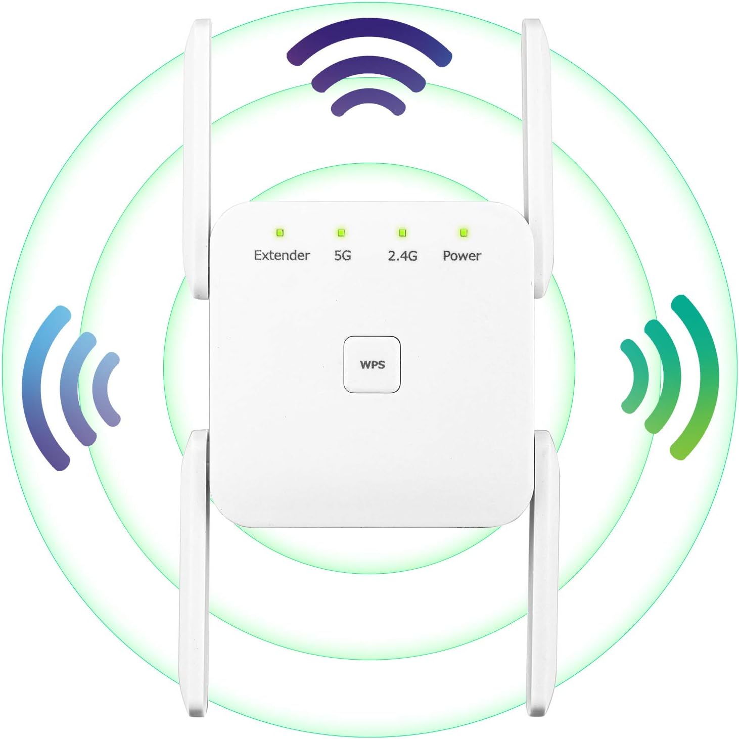 4 Antenas Externas Repetidor WiFi Expansor 1200Mbps Extensor de WiFi ...