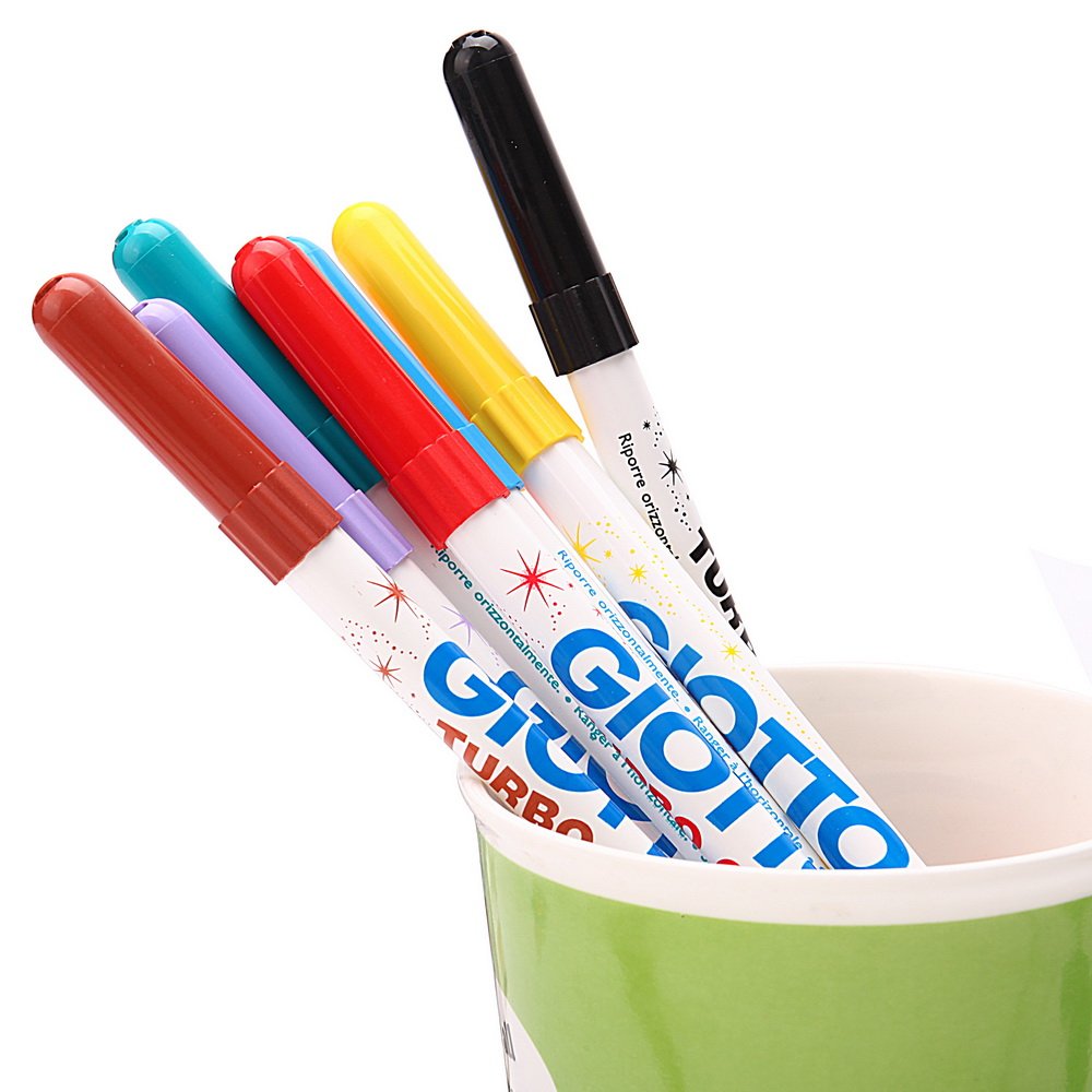 Giotto Turbo Glitter Pastel Felt Tip Pens – Pack includes 8 Assorted ...