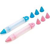 Amazon.com: Cake Decorating Pens - Cake Icing Pen Kit of 3 with 12 Tips ...