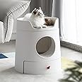Amazon.com: GAVALE Cat Castle Litter Box with Cat Scratching Board ...