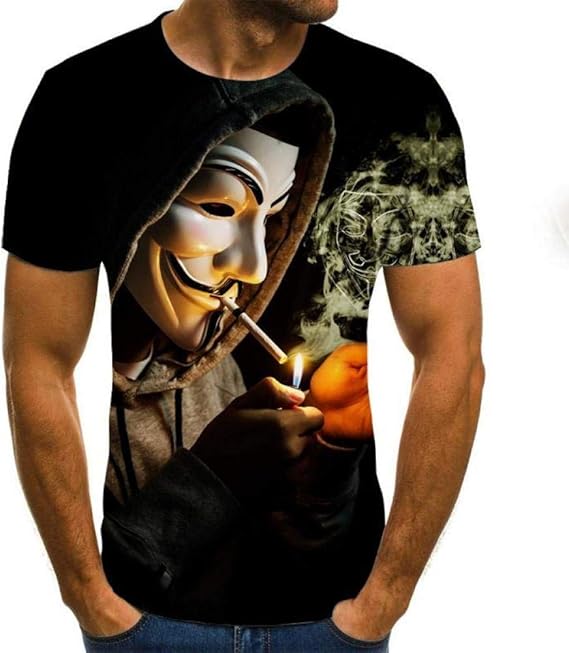 2020 Mens Horror T Shirts Fashion New Summer Men's Short Sleeve T-Shirt ...