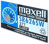 5 x Maxell SR626SW SR626 AG4 377 1.55v Watch Batteries: Amazon.co.uk ...