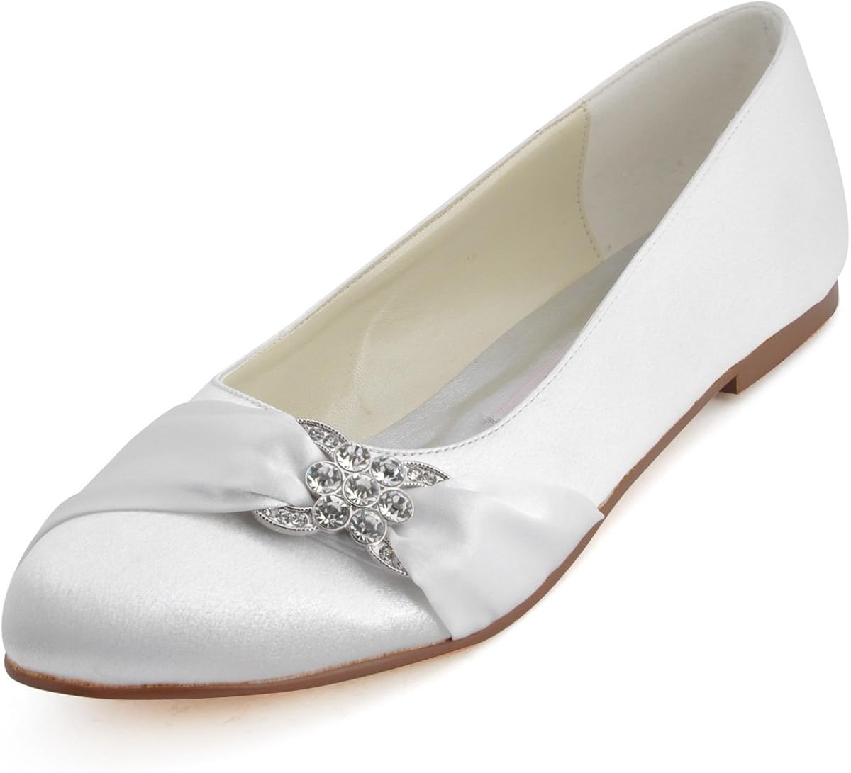 Elegantpark EP2006 Satin Bout Ferme Arc Glitte Plates Femme Chaussures ...