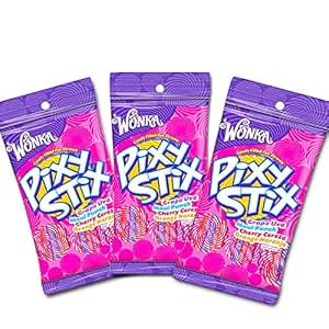 Amazon.com : WONKA Pixy Stix, Assorted Flavors 3.2 oz (pack of 3) : Fruit Flavored Candies ...