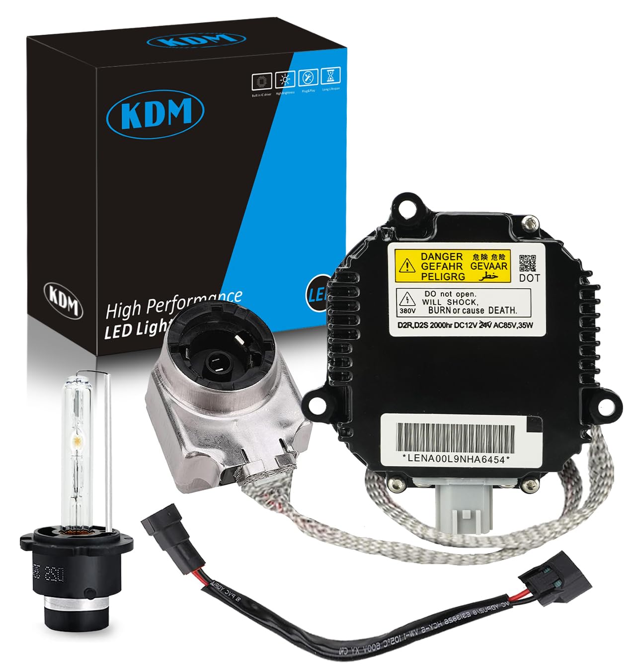 KDM Xenon HID Headlight Ballast Control with Igniter D2S Bulb Fit for ...