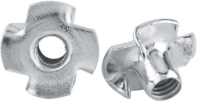 T Nut Four-Pronged Tee Nuts Zinc Plated Carbon Steel Nuts for ...