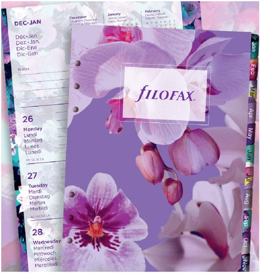 Filofax A5 Floral Illustrated 2021 Diary Refill Pack: Amazon.co.uk ...
