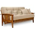 Amazon.com: Nirvana Futons Westfield Futon Set - Queen Size, Frame, 8 ...