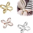 Amazon.com: JANCAN Scarf Clip Rings, 3Pcs X-shaped Scarf Ring Buckles ...