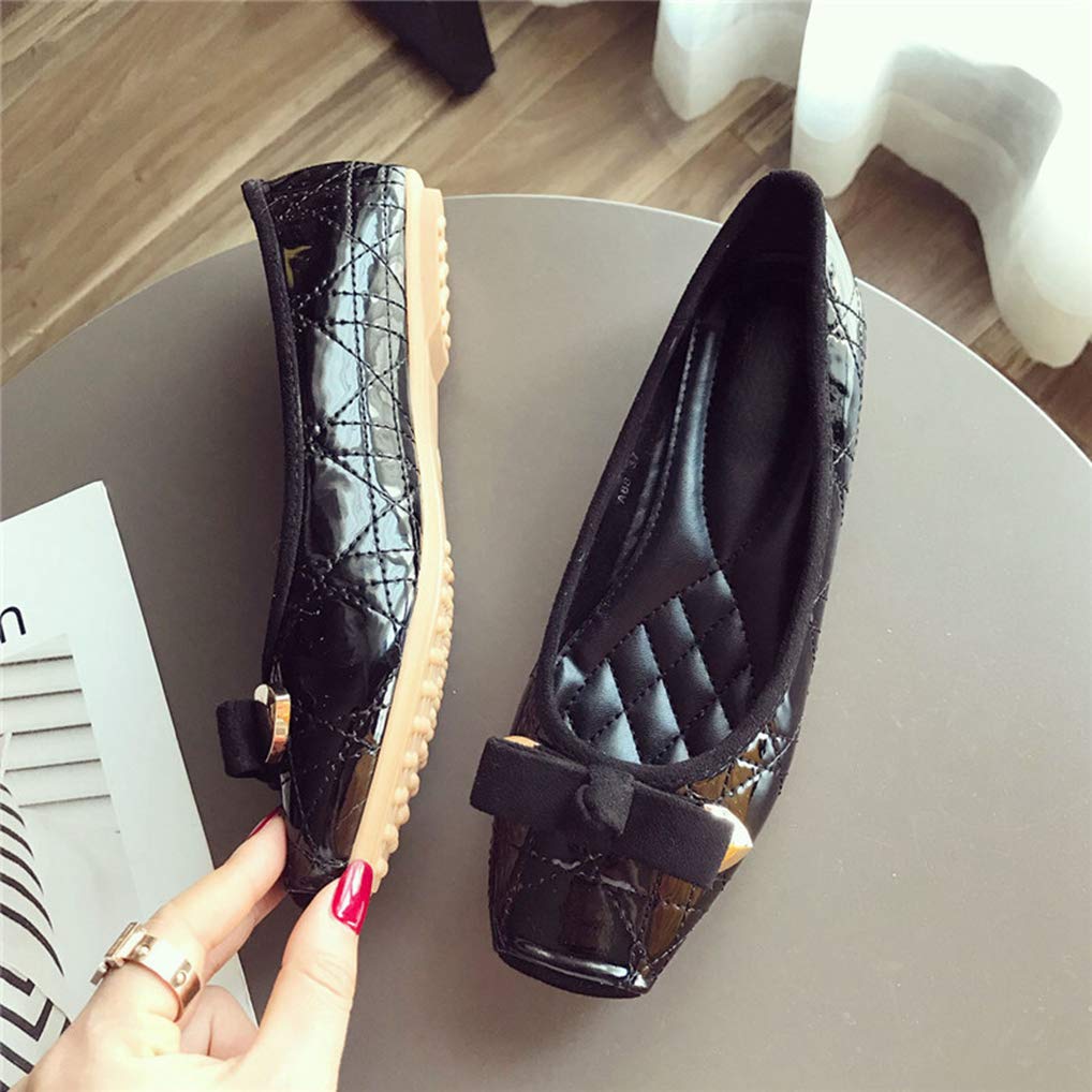 Scarpe basse Mocassini Piatti da Donna Ballerine con Fiocco Grande Comfort Classic Slip On ...