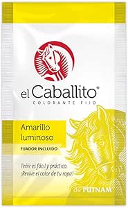 El Caballito Colorante en Polvo para ropa Amarillo Luminoso 16G: Amazon ...